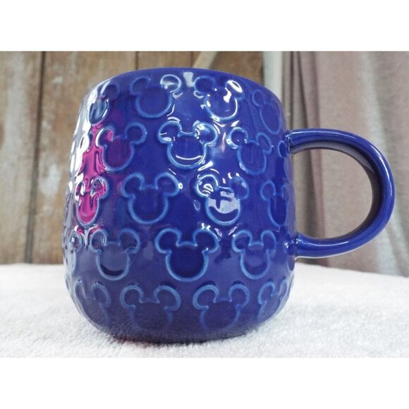 Disney | Kitchen | Disney Mickey Mouse Emblem Cup Dark Blue With Light ...